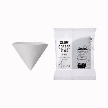 4 Cups Paper Coffee Filters, Kinto – Hackney Essentials