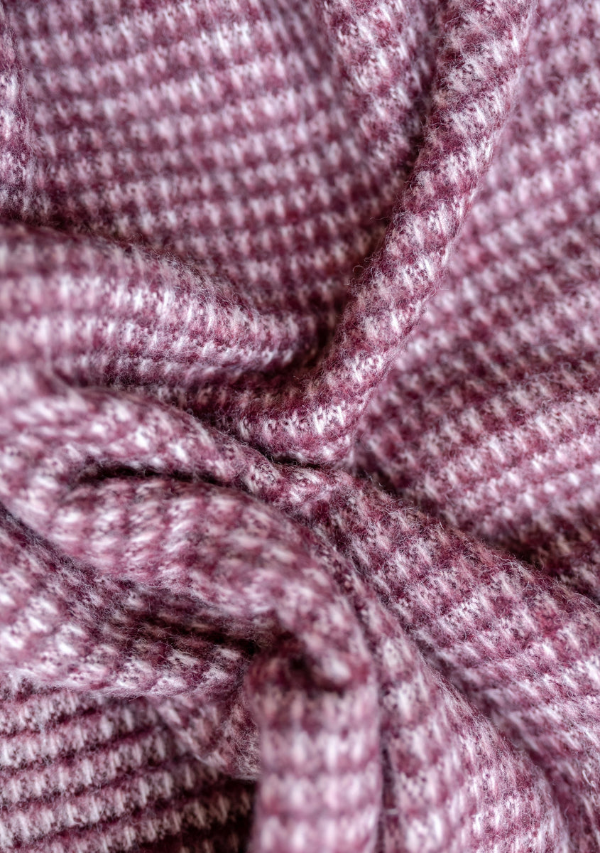 Recycled Wool Blanket, Berry Waffle, TBCo – Hackney Essentials