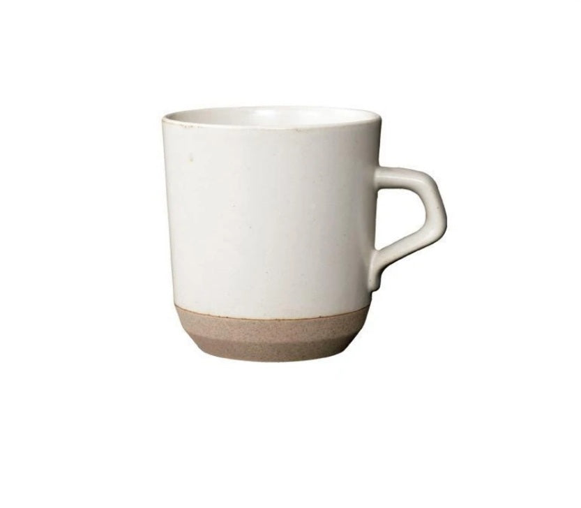Large White & Brown Mug, Kinto, 410ml, 29517 – Hackney Essentials