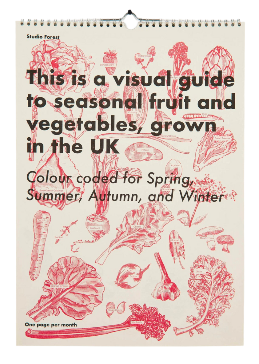 Seasonal Eating Guide, Calendar of Fruit and Vegetables, Studio Forest ...